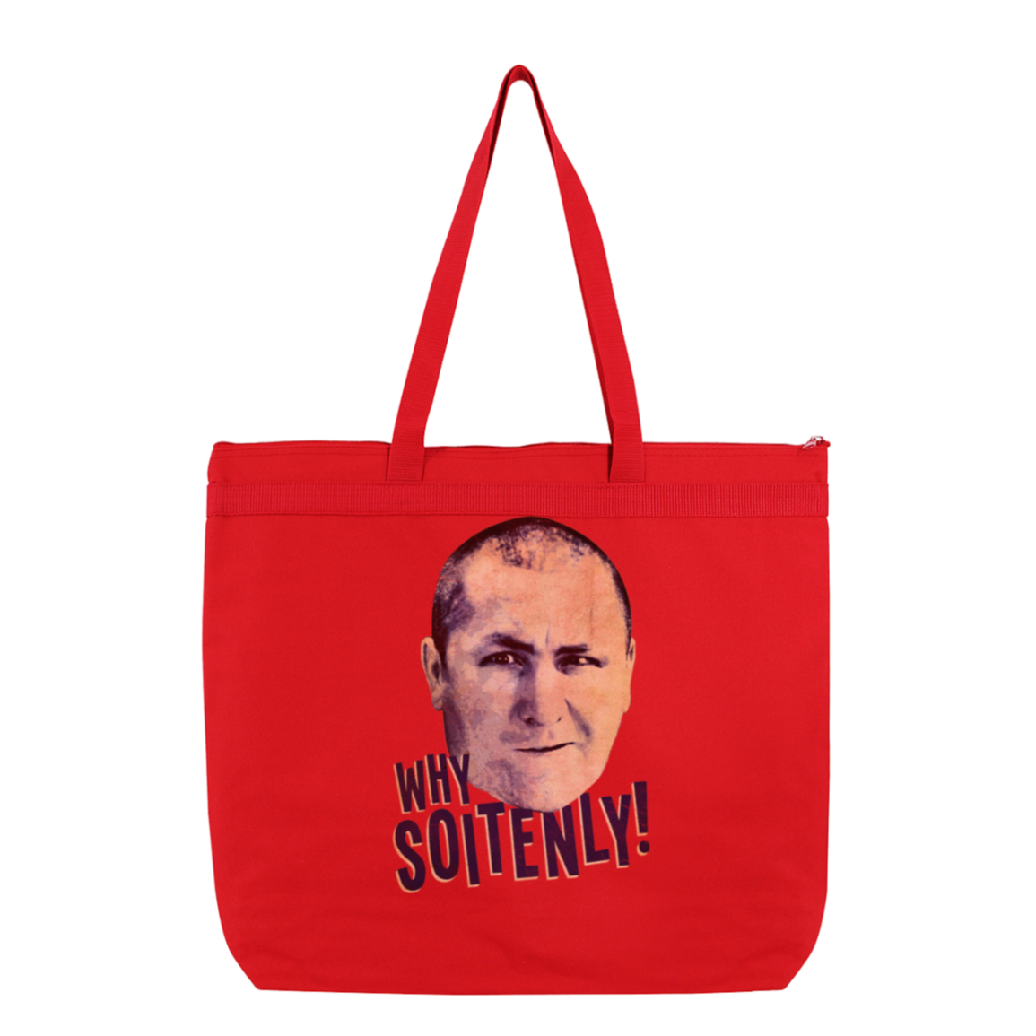 Three Stooges Curly Why Soitenly Liberty Bags Large Zipper Tote — The ...