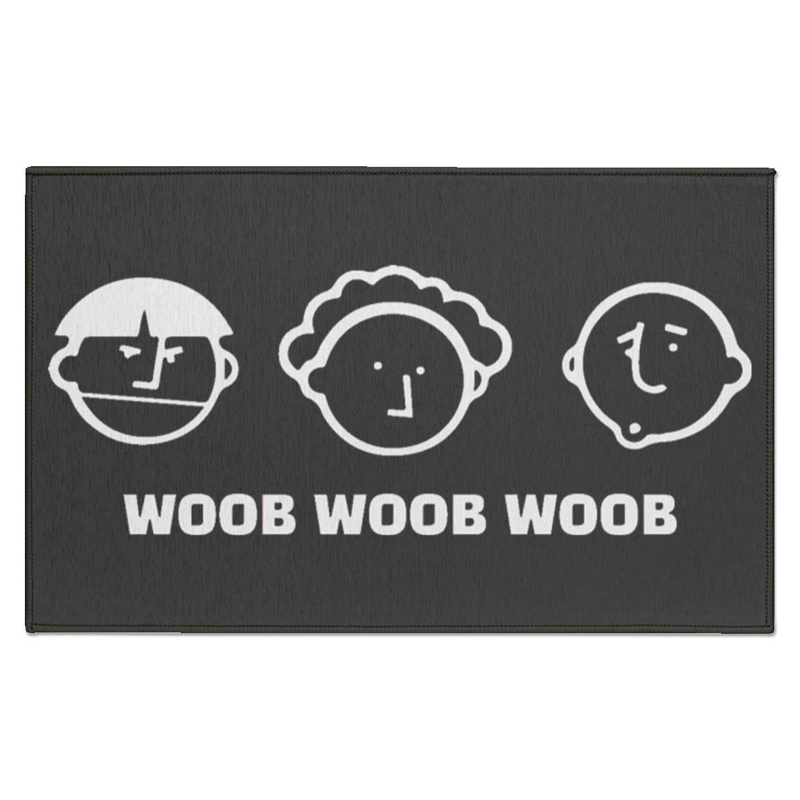 Three Stooges Woob Woob Woob Cartoon Faces Indoor Doormat — The Three ...