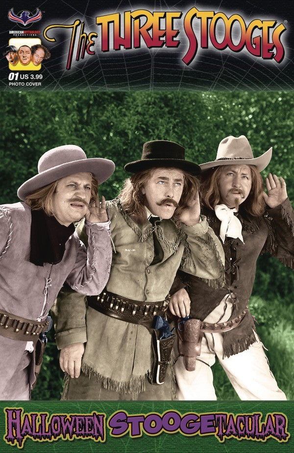 Three Stooges Comic Book Series 7 / Cowboys Photo Cover 3: Halloween S ...