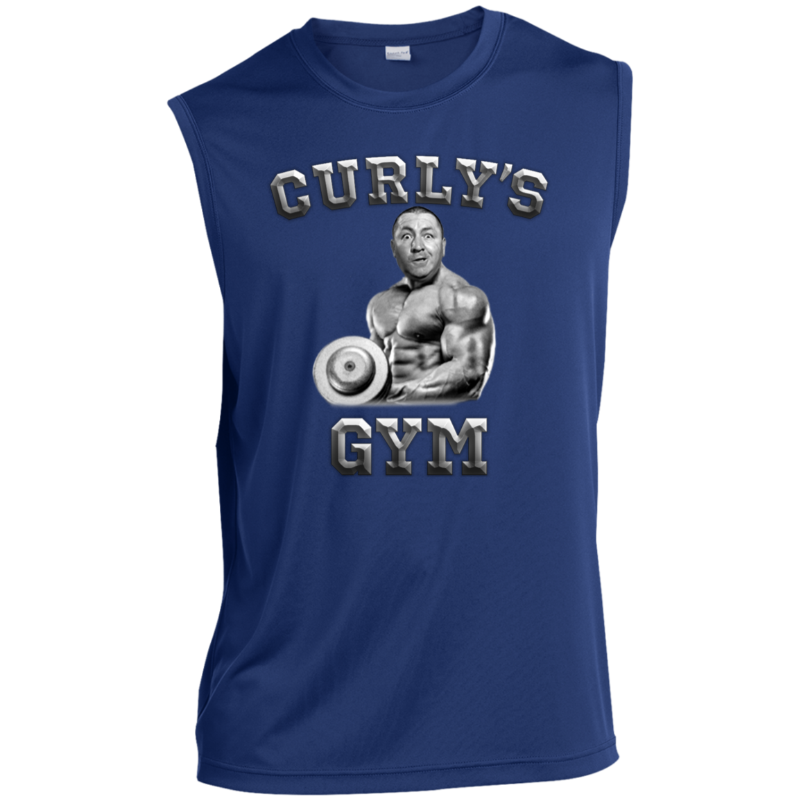 Three Stooges Curly's Gym Sleeveless Performance Tee — The Three ...